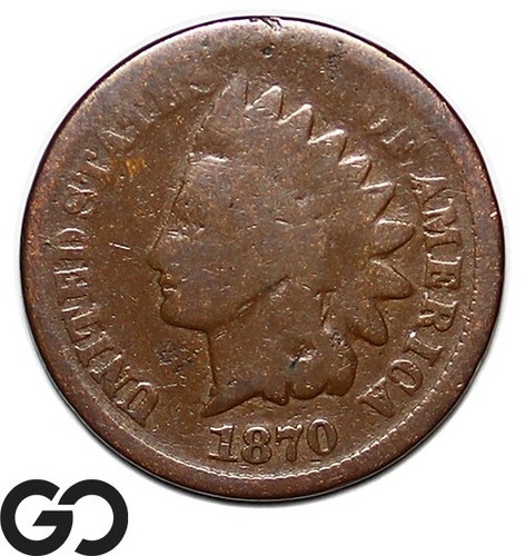1870 Indian Head Cent Penny, Better Date | eBay
