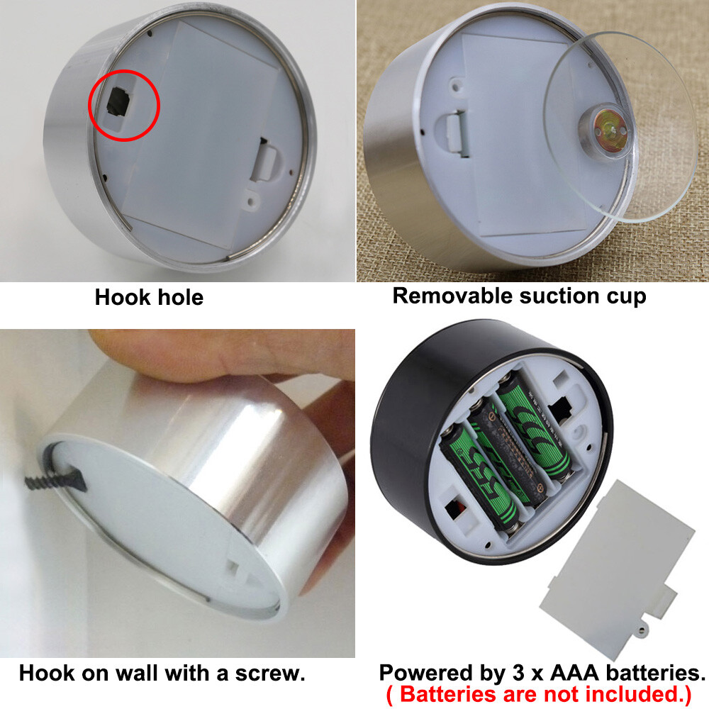 3W LED Picture Light Battery-Powered Lamp Button Wireless Cabinet ...