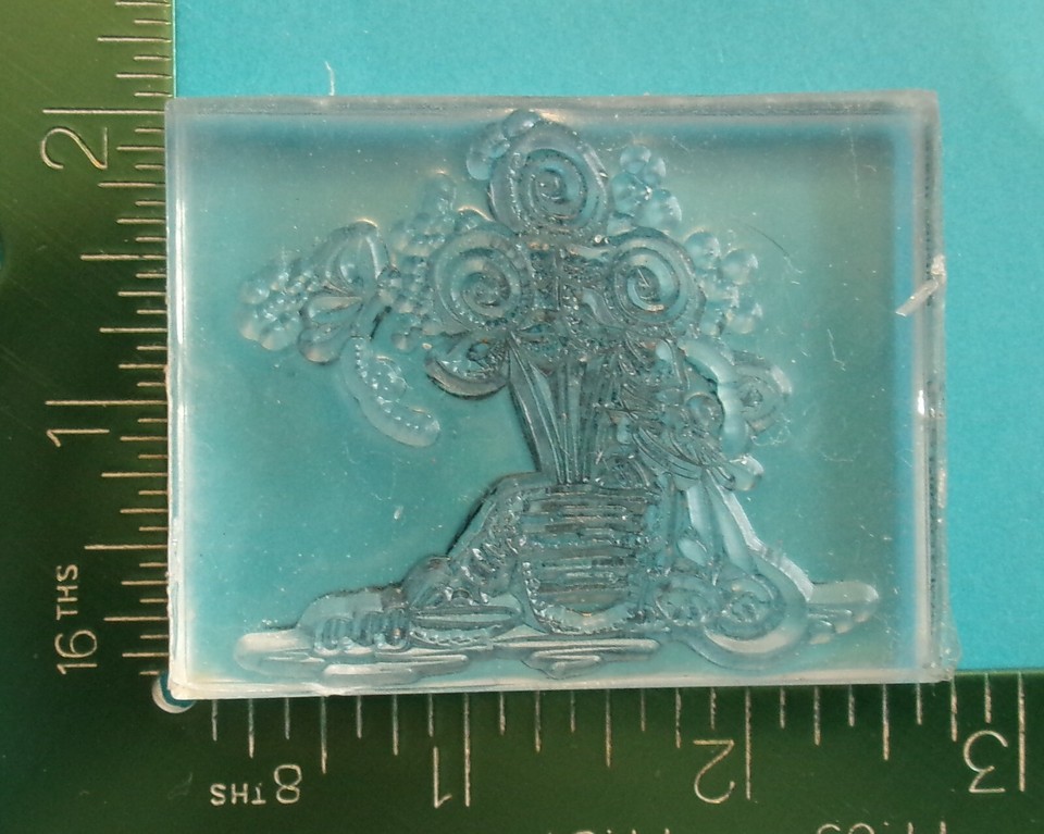 CAT BY FLOWER IN A POT Acrylic Stamp by Provo Craft | eBay