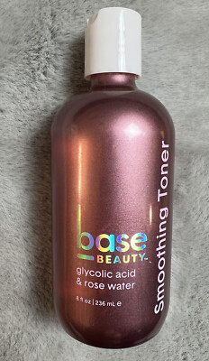 Base Beauty Smoothing Face Toner Glycolic Acid & Rose Water 8 oz - New ...