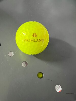 LOGO GOLF BALL-RARE ORIGINAL PRIMLAND GOLF RESORT-VIRGINIA-YELLOW BALL‼ ...