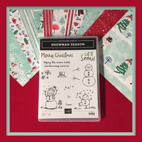 Stampin Up! SNOWMAN SEASON Stamp Set & LET IT SNOW DSP (RARE!) #390 | eBay