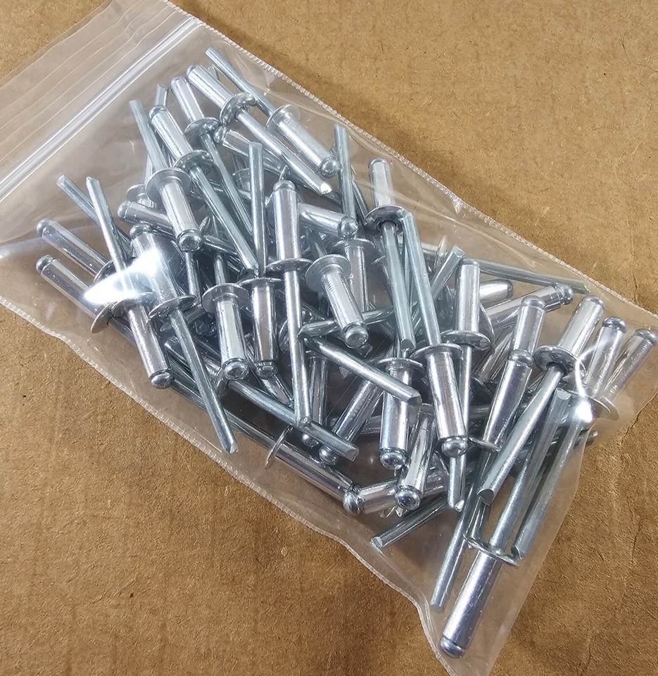 RIVETS SMALL HEAD 50 CT 3/16" MILL FINISH Pop Rivet Racing Fastener ...