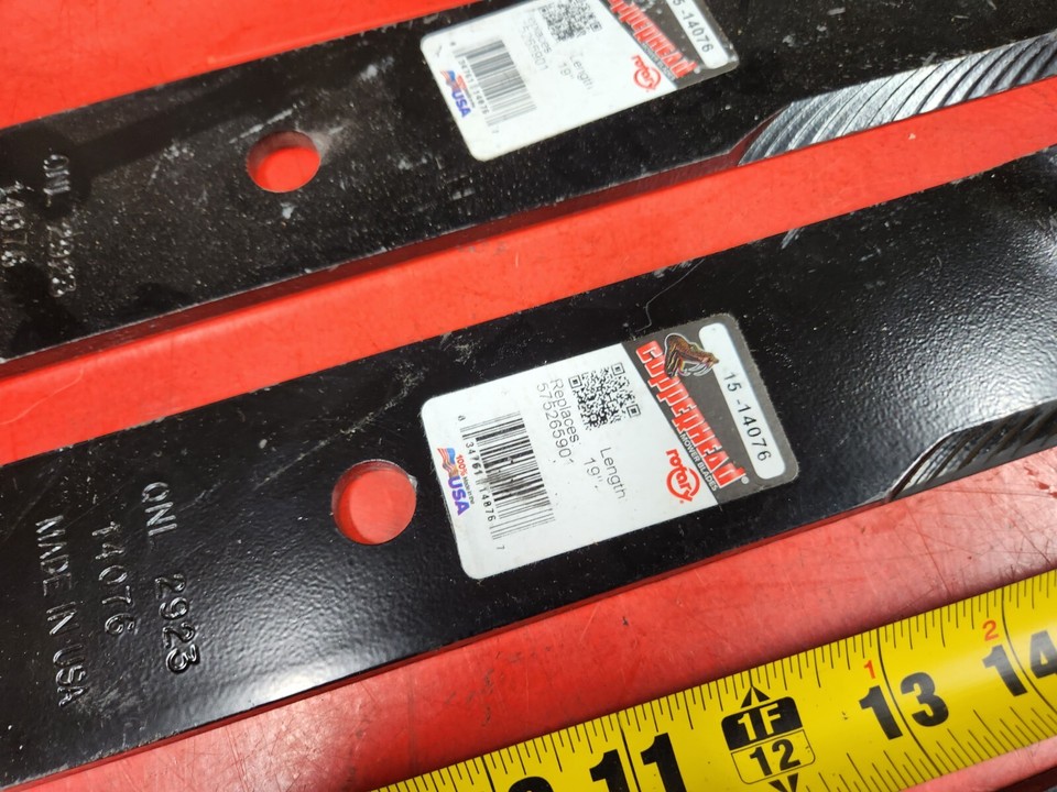 3 pack) 19" x 5/8" Rotary Copperhead 15-14076 Hi-Lift Mower Blade Fits ...