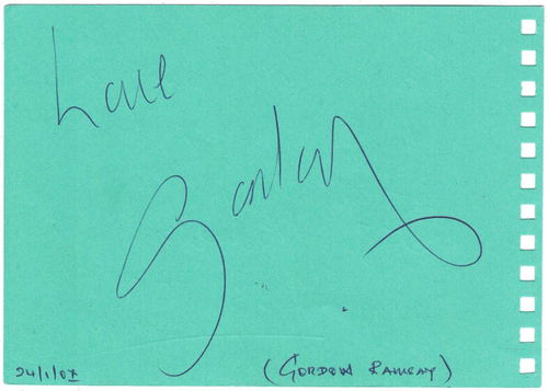 Gordon Ramsay signed autographed album page AMCo COA 21338 | eBay
