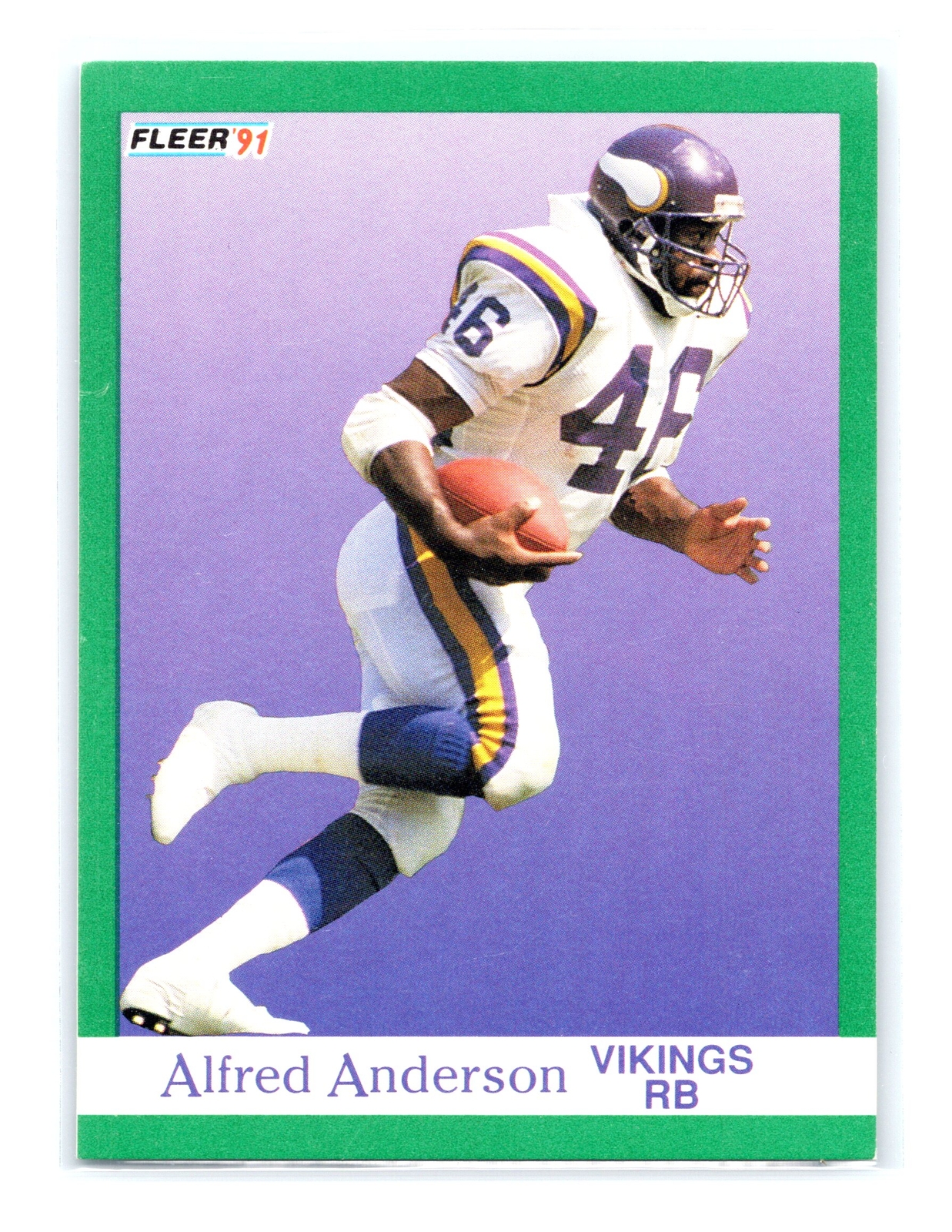 1991 Fleer Football #277 Alfred Anderson Minnesota Vikings | eBay