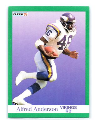 1991 Fleer Football #277 Alfred Anderson Minnesota Vikings | eBay