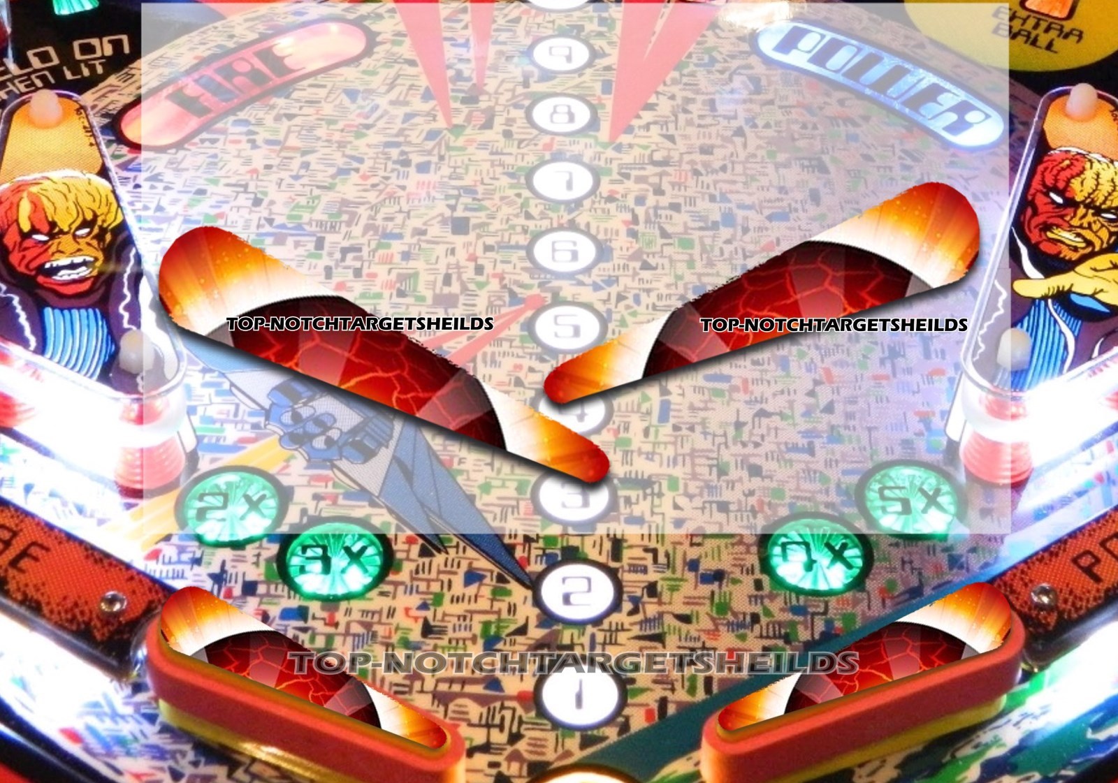 FIREPOWER Pinball Flipper Armour Mod-2 piece set | eBay