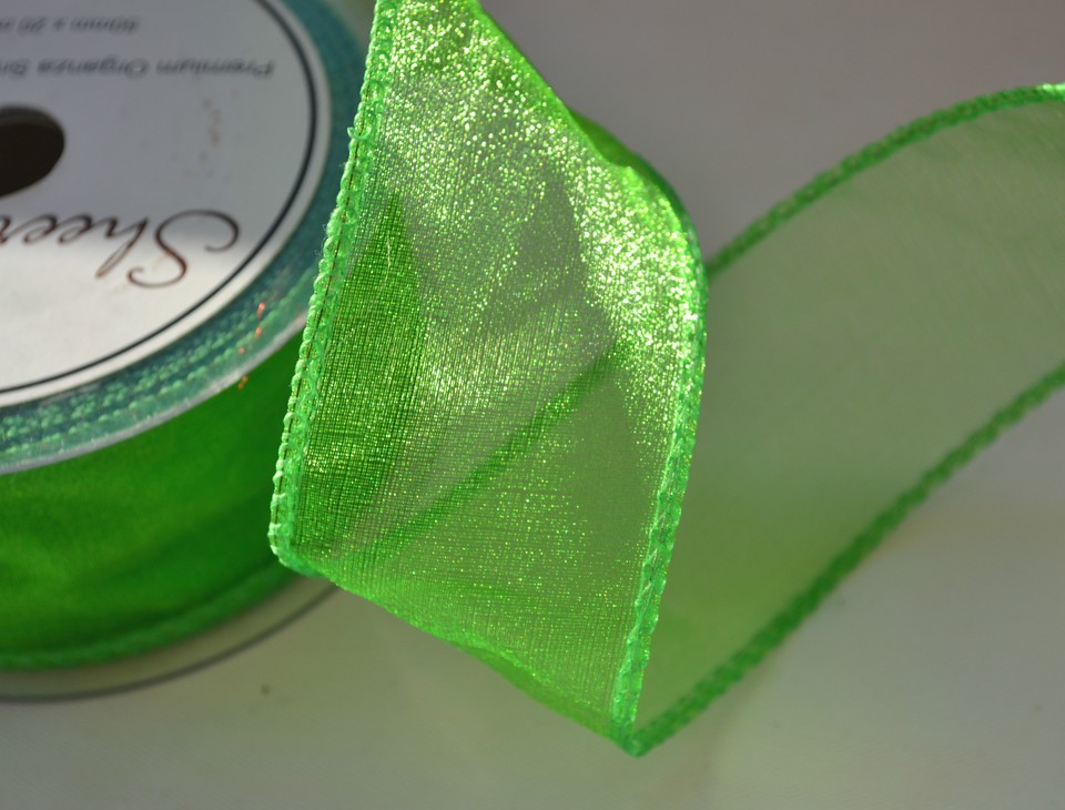 wired organza ribbon 50mm width. 2m 5m or 20m Full reel lengths. CHOOSE ...