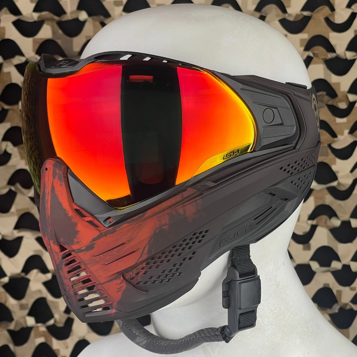 Red Skull Paintball Mask