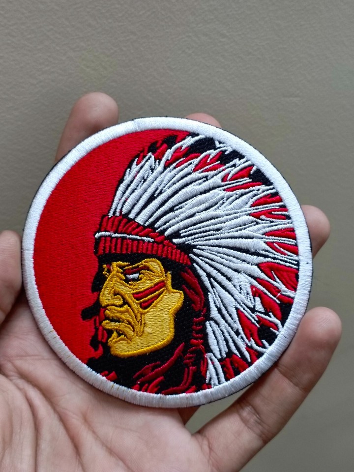 Native American Red Indian Chief Head Iron On Patch-Sew Patch ...