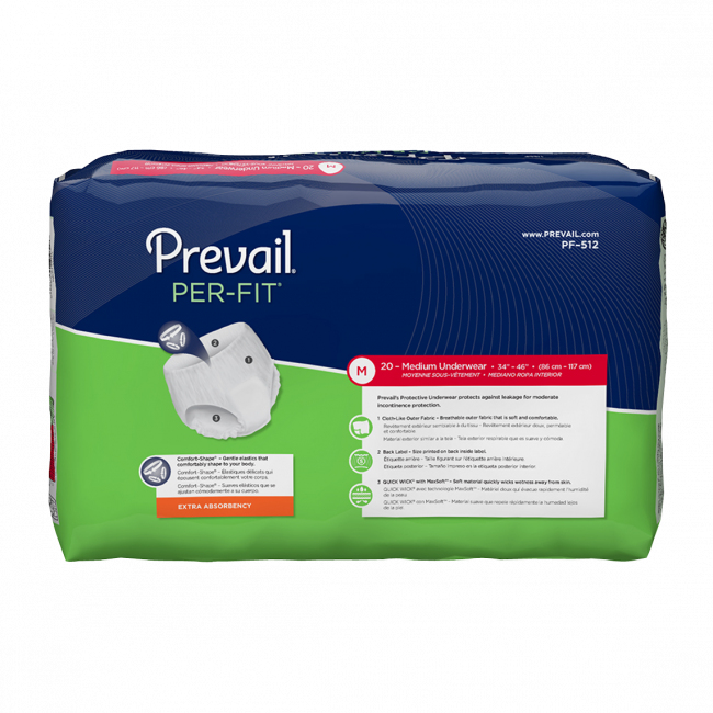 (1) New Prevail Per-Fit Adult Pull On Underwear Size MEDIUM PF-512 20 ...