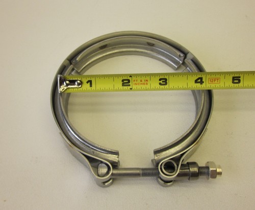 4" V-Band Clamp FORD 6.0L 7.3L Exhaust to Turbo Down Pipe Stainless ...