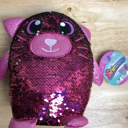 Shimmeez Reversible Sequins Stuffed Animal CLARENCE CAT Plush 9in NWT ...