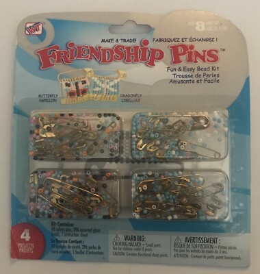 VTG Friendship Pins Fun & Easy Bead Kit NIP | eBay