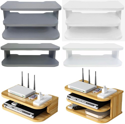 Floating Wall Mount Media Shelf TV DVD Player Sky Box Game Console ...