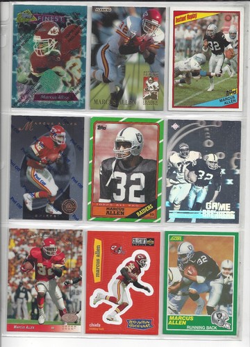 Marcus Allen Collectors Lot 18 NFL Football Trading Cards | eBay