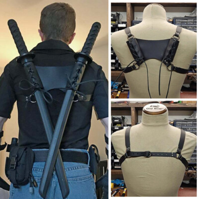 Medieval Men Sword Shoulder Back Sheath Scabbard Holder Warrior ...