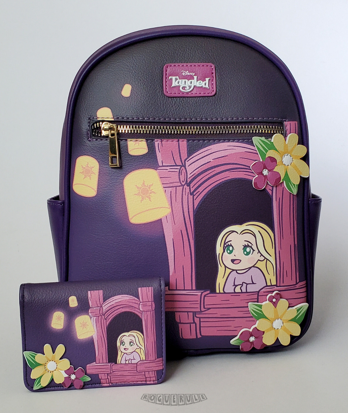 🚦Bioworld Disney Tangled Rapunzel Chibi Mini Backpack & Cardholder ...