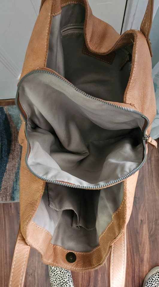 American Leather Co Liberty Shopper Hobo Triple Entry Bag Purse | eBay