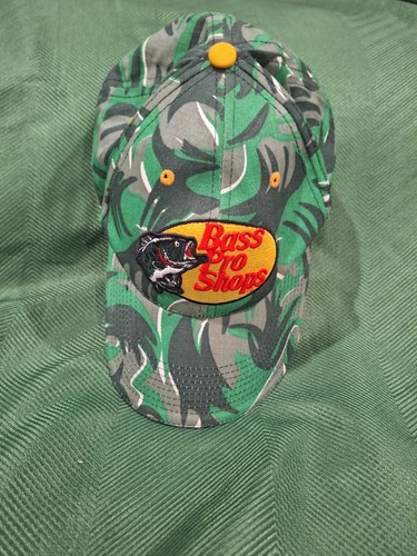 Bass Pro Shops Dad Hat Cap GREEN CAMO Fishing EMBROIDERED Adjustable ...