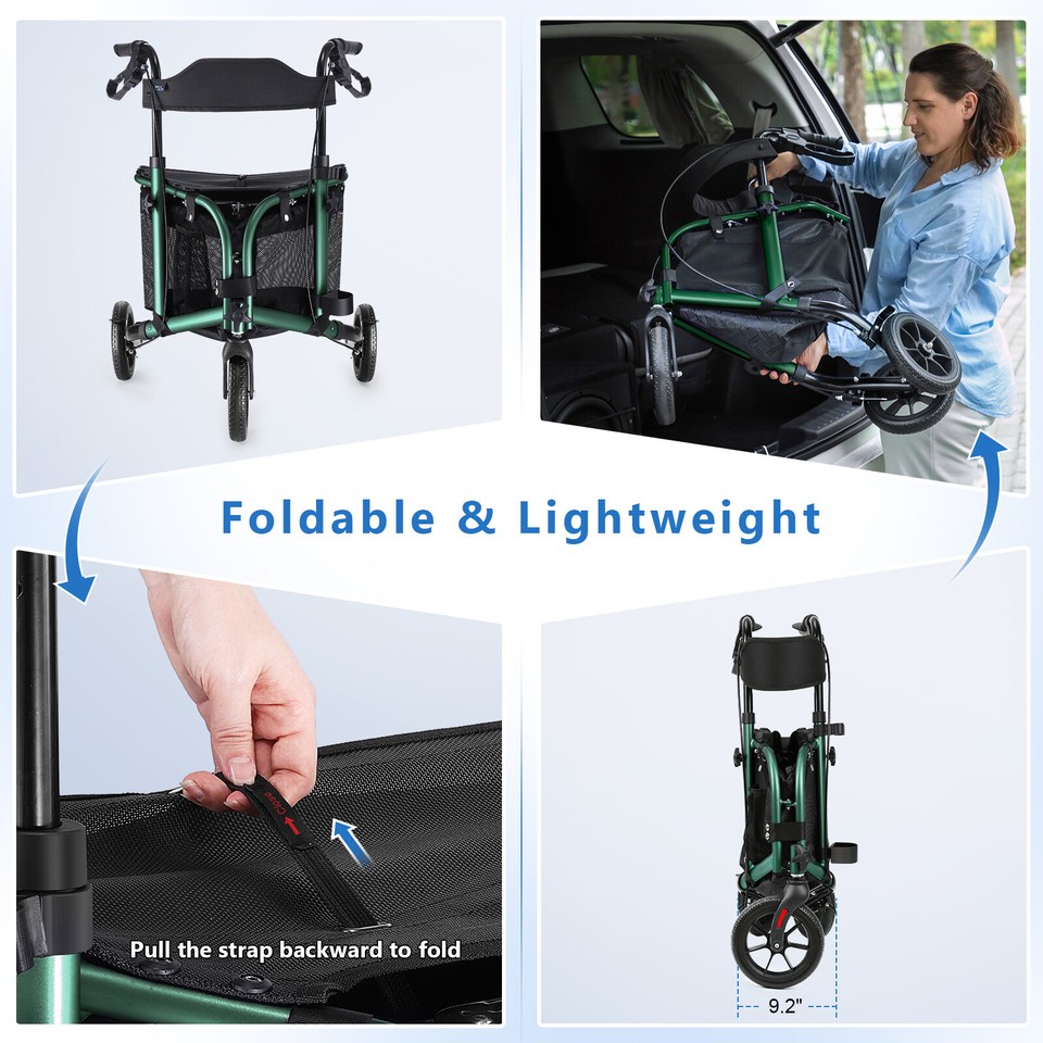 WALK MATE 3-Wheel Rolling WALK MATE 3-Wheel Rolling Adjustable Folding ...