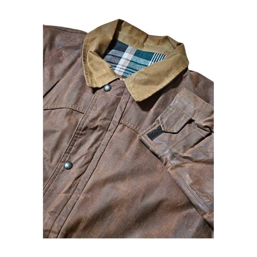 VTG Walls Oiled/Waxed Chore Barn Coat Flannel Blanket Lined Brown USA ...