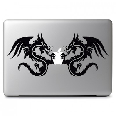 Cute Two Dragon for Apple Macbook Air/Pro Laptop Vinyl Die Cut Decal ...