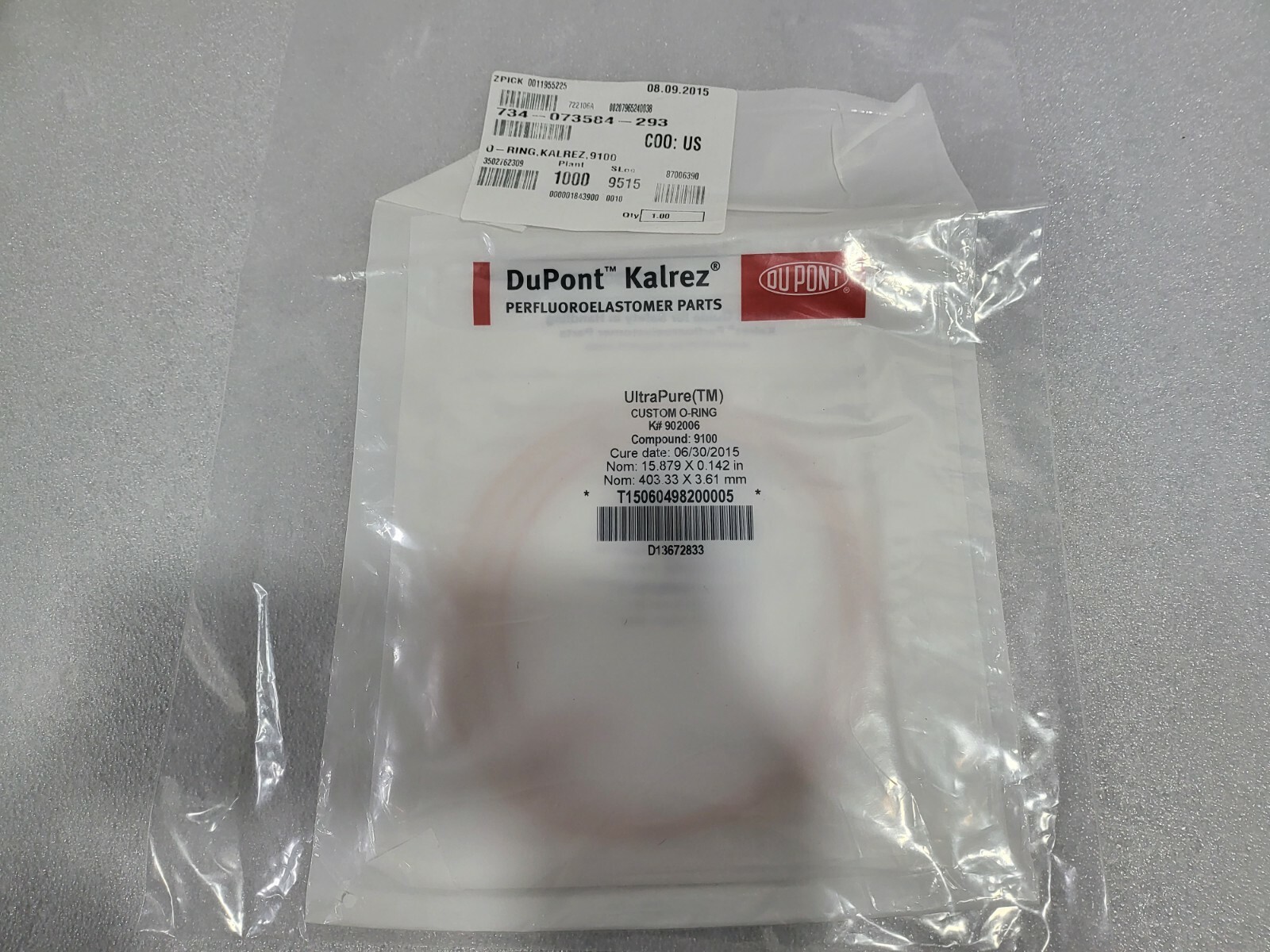 New LAM O-RING,KALREZ,9100 15.897 X .142 734-073584-293 | eBay