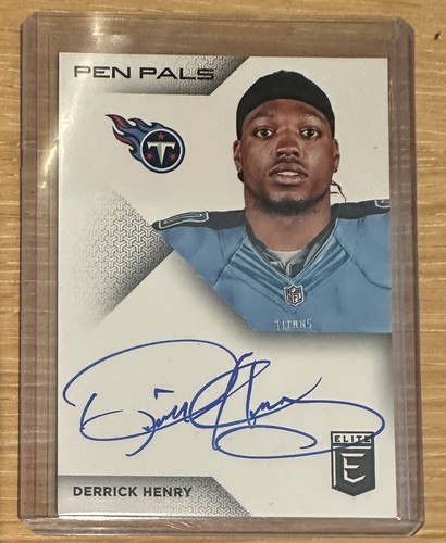 DERRICK HENRY 2016 PANINI ELITE PEN PALS ON CARD BLUE INK AUTO ...
