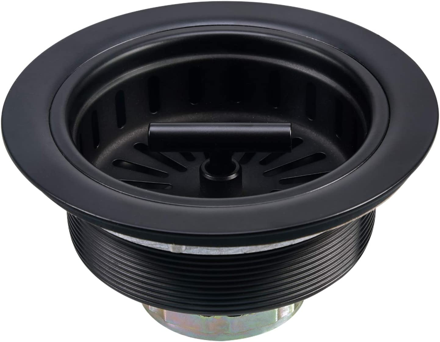 Black Kitchen Sink Drain Matte Black Sink Strainer 3-1/2 Inch Drain ...