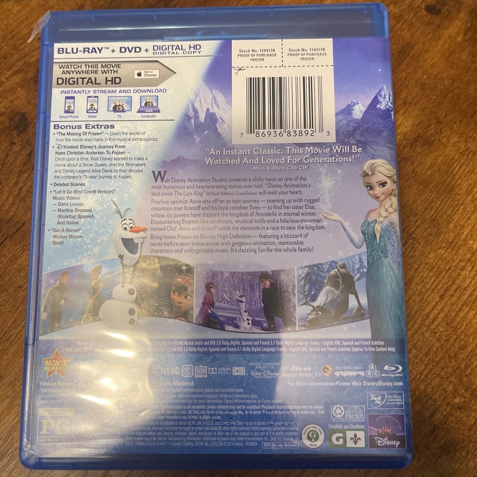 Frozen Collector’s Edition (Two-Disc Blu-ray / DVD + Digital Copy) DVDs ...