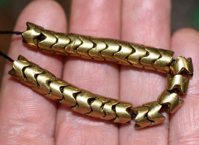 Brass Snake Vertebrae Beads Interlocking Metal Spacer African Trade ...
