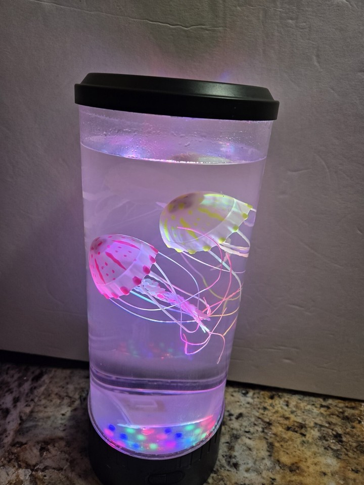 Hypnotic Jellyfish Desktop Aquarium w LED Lights #89171 Hammacher ...