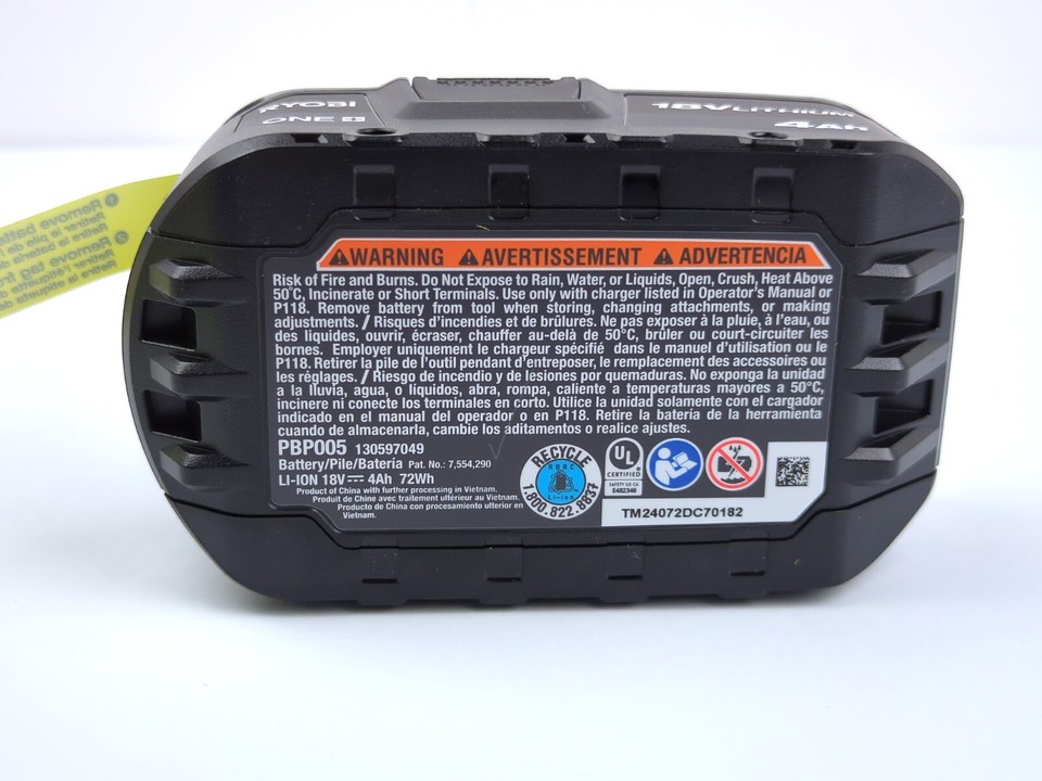RYOBI 18V ONE+ 4Ah Lithium-Ion Battery PBP005, 100% Genuine - NEW ...