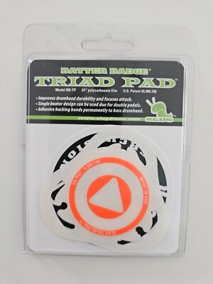 Batter Badge Triad Pad Slug Bass Drum Patch Brand New 3" Diameter | eBay