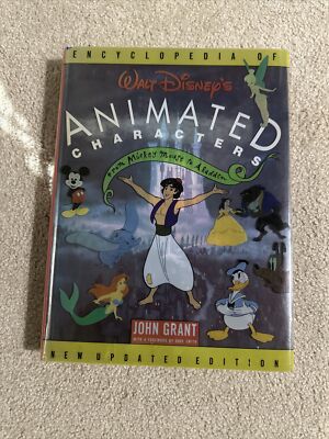 Disney Animated Characters Book Encyclopedia 1st Edition HB John Grant ...