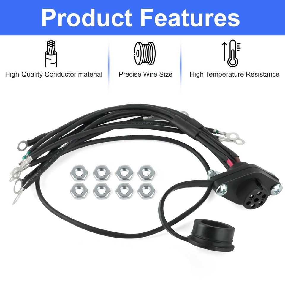 39886 Winch Remote Control Female Socket Wiring Connector Harness Kit ...