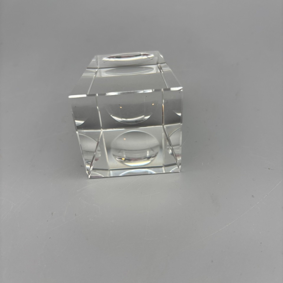Glass Clear World Earth Globe Etched Crystal World on Stand 4” Total ...