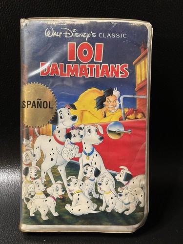 VHS Walt Disney 101 Dalmatians En Espanol In Spanish Very Rare Classic ...