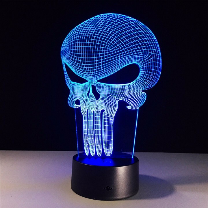 3D LED Night Light Table Desk Lamp 7 Color Optical Illusion Lights | eBay