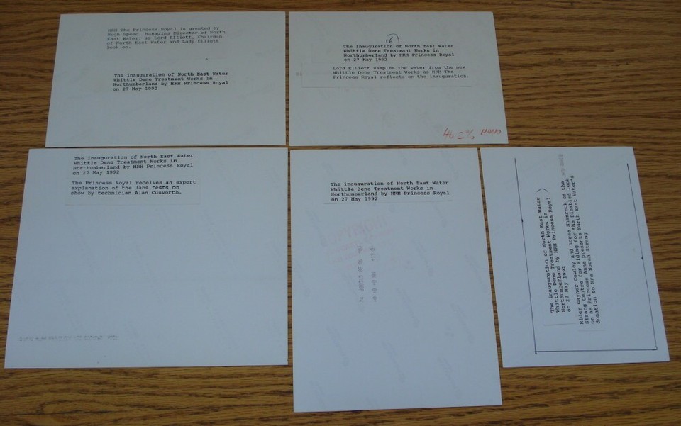 FIVE FINE ORIGINAL PRESS PHOTOS PRINCESS ANNE WHITTLE DEAN ...