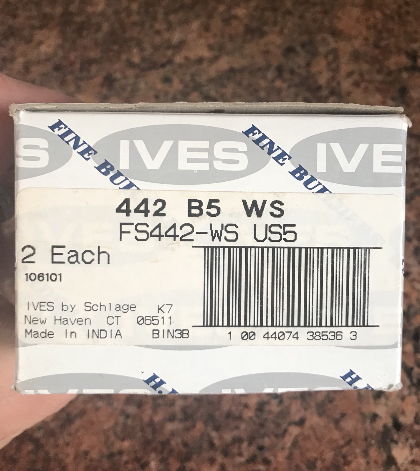 NEW (2x) IVES by Schlage FS442 US5 Door Stop - Satin Brass, Blackened ...