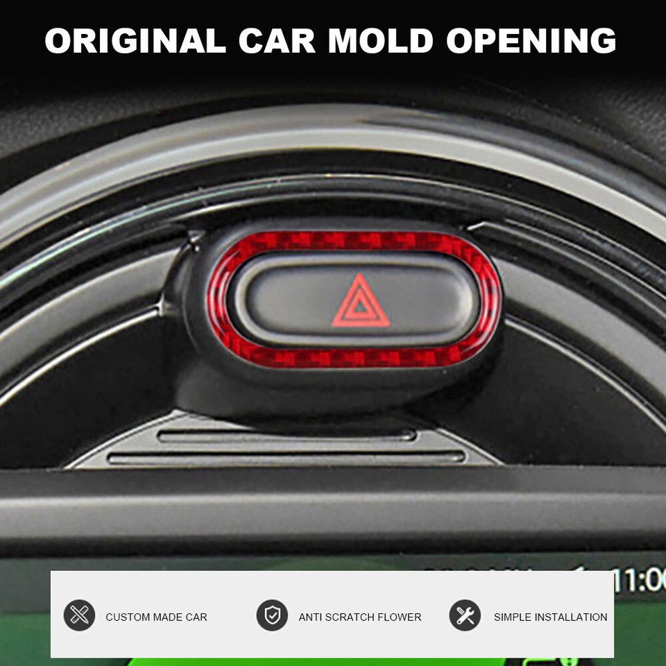 Red Car Safety Warning Light Button Sticker For MINI COOPER S JCW F54 ...