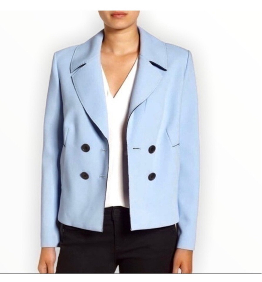 Halogen Blue Cropped Blazer Size S | eBay