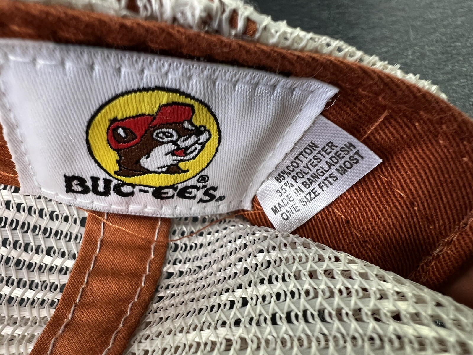 Buc-ee's Beaver Mesh Trucker Hat Texas Orange Adjusta… - Gem
