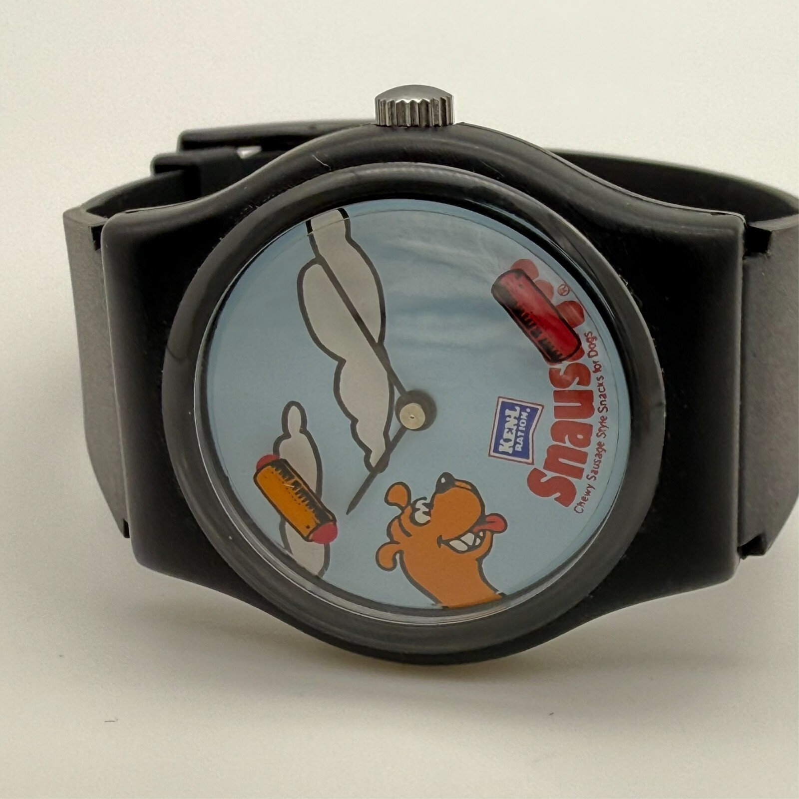 Unworn Unisex SNAUSAGES Mystery Dial Advertising Ken-L Logo Watch ...