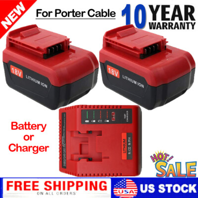 1/2 Pack 18 Volt 6.0Ah Lithium Battery for Porter Cable 18V PC18BLX ...