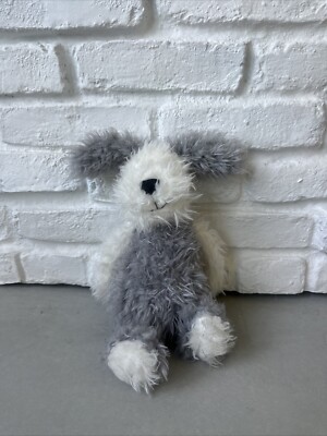 HTF Jellycat MUMBLES super soft fluffy Sheepdog puppy gray white 11 ...