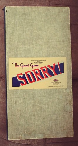 Sorry! Game ~ Parker Brothers ~ Wooden Playing Pieces ~ Board Included ...